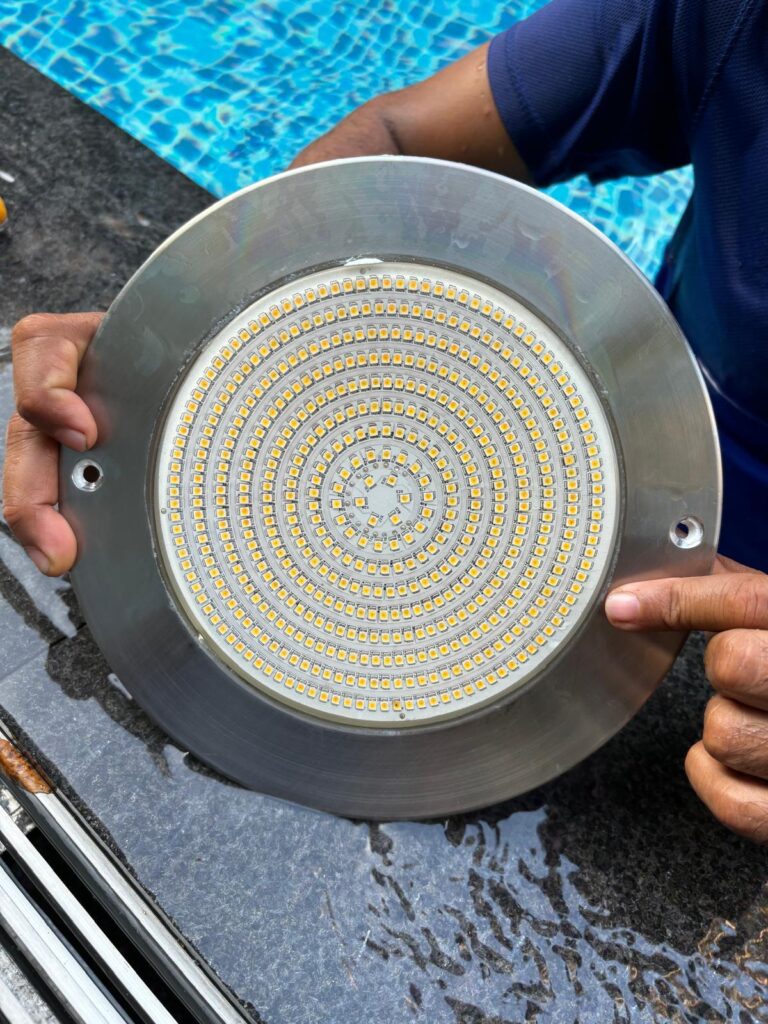 Swimming Pool Lighting Replacement in Singapore - Infinity Pool